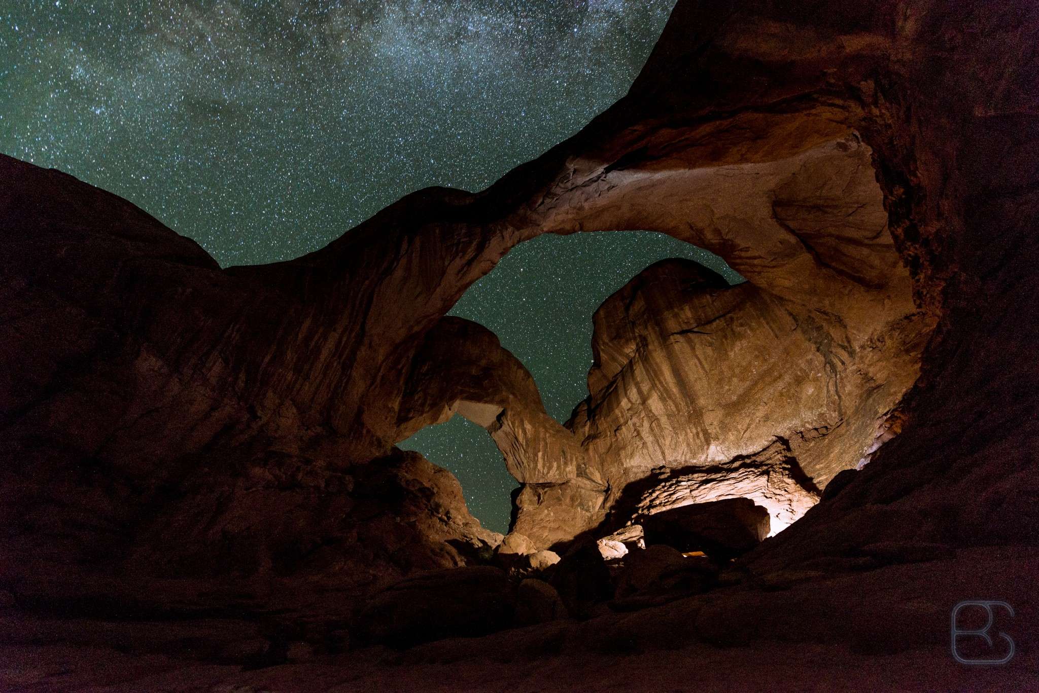 Arches : Double Arch at night – Roman Gischig